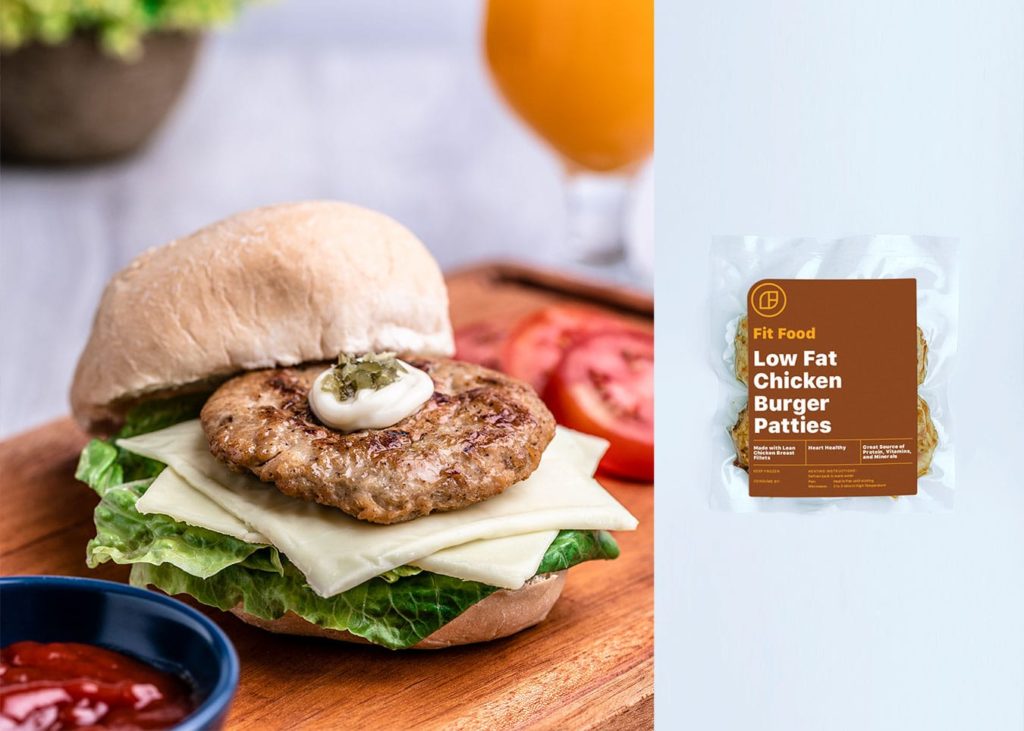 Low Fat Chicken Burger Patties - FitFood Manila
