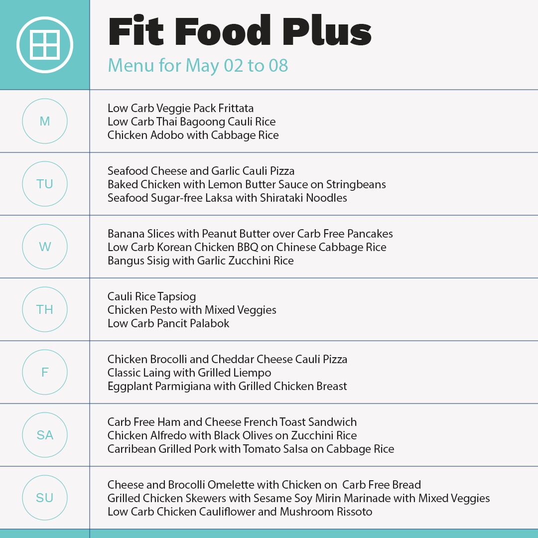 Weekly Menu - FitFood Manila