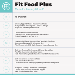 Weekly Menu - FitFood Manila