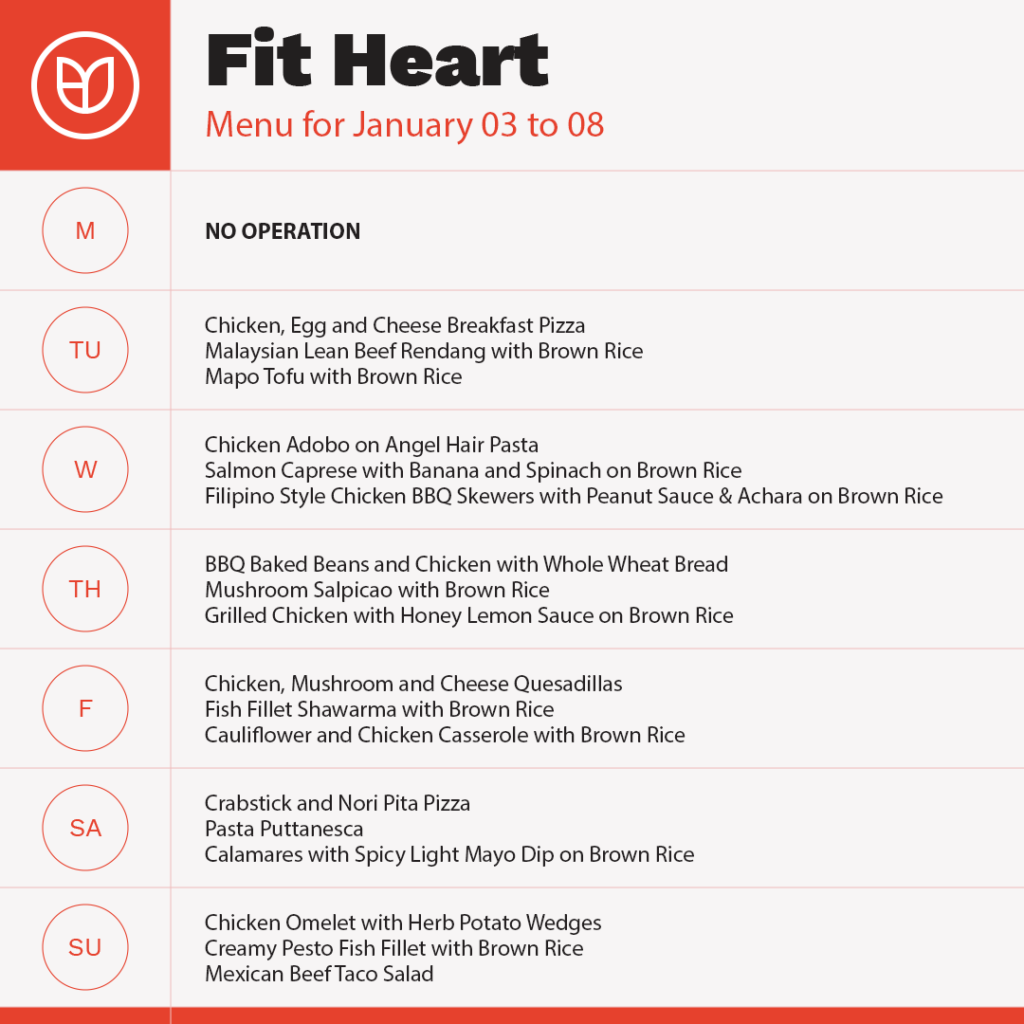 Weekly Menu - FitFood Manila