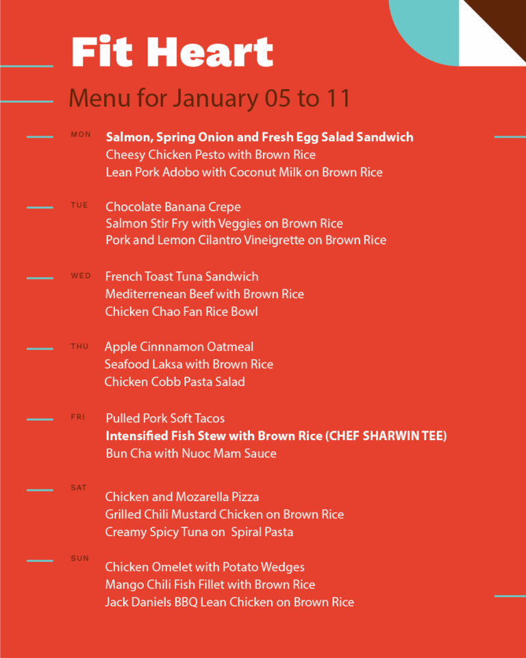 Weekly Menu - FitFood Manila